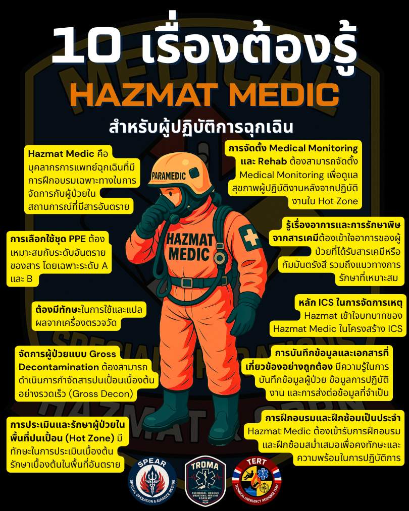 10 เรื่องต้องรู้ “HAZMAT MEDIC” สำหรับผู้ปฏิบัติการฉุกเฉิน ...